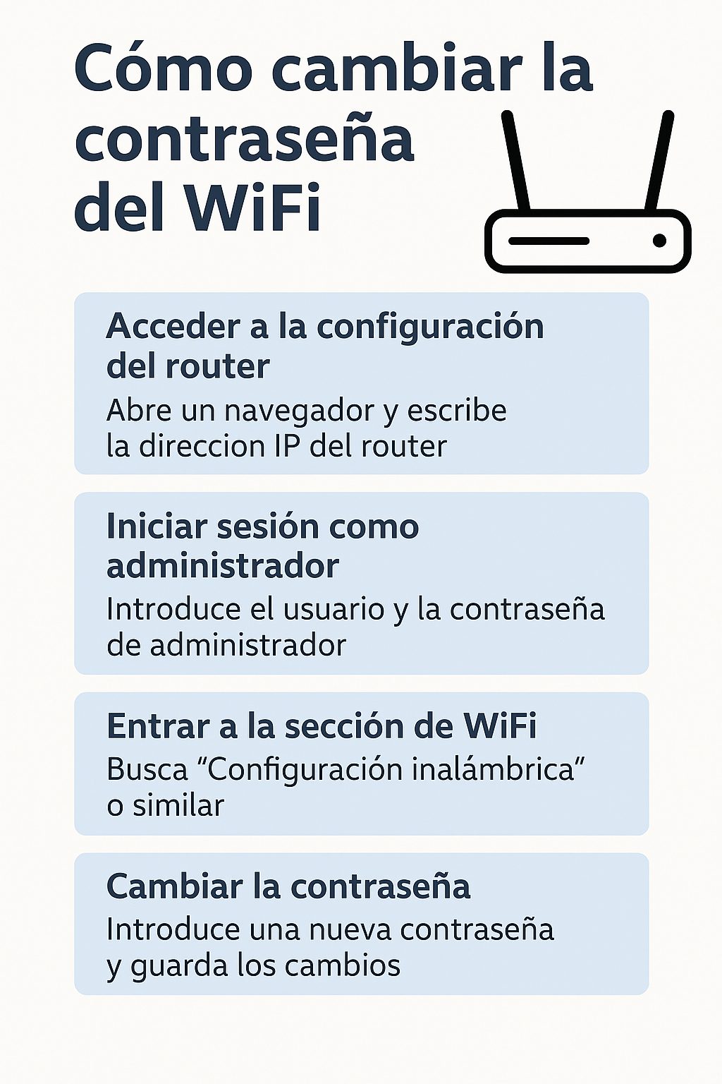 Cómo cambiar la contraseña del WiFi de manera fácil y rápida ...